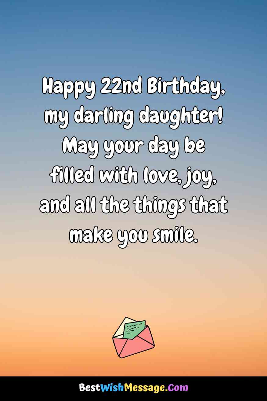 Happy 22nd Birthday Wishes for Daughter | 30+ Greetings